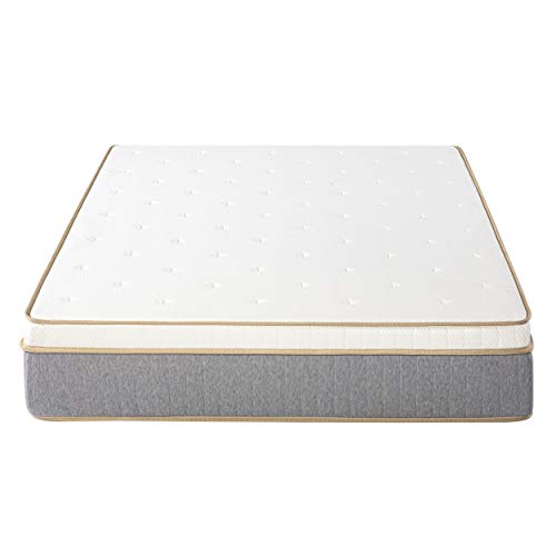 Mellow 12 Inch LAGOM Elite Hybrid Mattress, Made in USA, CertiPUR-US Certified Foams, Oeko-TEX Certified Eco Cover, Green Tea Infused Memory Foam and Pocket Springs, Quilted Comfort Top, Full