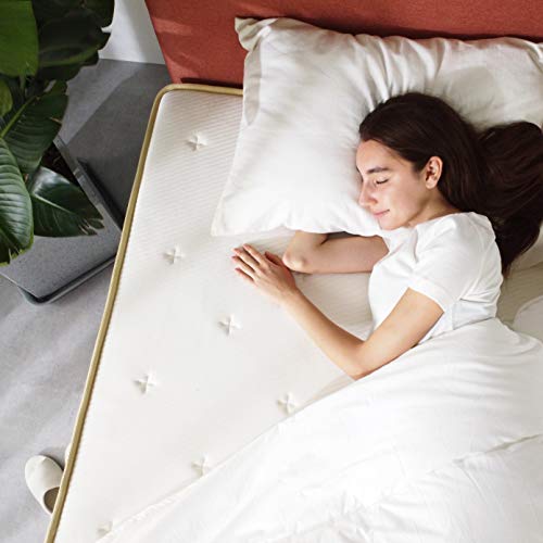 Mellow 12 Inch LAGOM Elite Hybrid Mattress, Made in USA, CertiPUR-US Certified Foams, Oeko-TEX Certified Eco Cover, Green Tea Infused Memory Foam and Pocket Springs, Quilted Comfort Top, Full