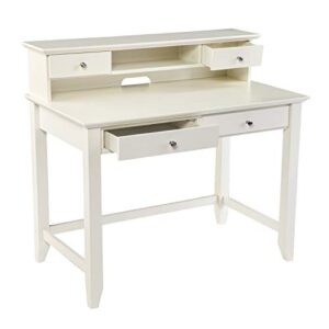 SEI Furniture Barberry w/Storage Secretary Desk, White