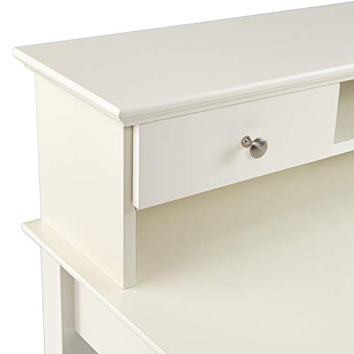 SEI Furniture Barberry w/Storage Secretary Desk, White