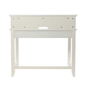 SEI Furniture Barberry w/Storage Secretary Desk, White