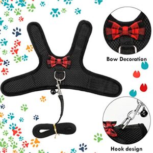 2 Pieces Guinea Pig Clothes Soft Mesh Guinea Pig Harness with Safe Bell, Baby Ferret Harness and Leash Set for Hamster, Baby Ferrets, Rats, Guinea Pig, Chinchilla, Teacup Chihuahua