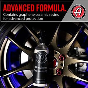 Adam's Graphene Tire Dressing - Deep Black Finish W/Graphene Non Greasy Car Detailing | Use W/Tire Applicator After Tire Cleaner & Wheel Cleaner | Ceramic Coating Like Tire Protection (16oz)