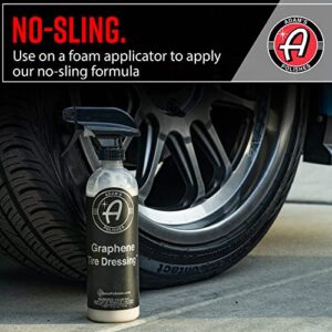 Adam's Graphene Tire Dressing - Deep Black Finish W/Graphene Non Greasy Car Detailing | Use W/Tire Applicator After Tire Cleaner & Wheel Cleaner | Ceramic Coating Like Tire Protection (16oz)