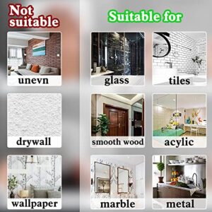 48Pcs Adhesive Hooks 22lb(Max) Heavy Duty Wall Hooks Waterproof Oilproof Utility Hooks Clear Reusable Strong Sticky Self Adhesive Hooks Coat Hat Towel Hanger for Bathroom Shower Kitchen Door