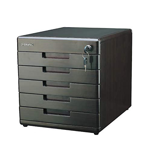 BXYXJ Durable Desktop Drawer Organizer - 5/3 Tier with Lock Wooden File Cabinet/Desktop Storage Cabinet/Data Cabinet. (Size : 5 Drawers)