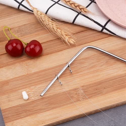 Oumefar Bow-Shaped 2pcs Double Wire Cake Cutter Bread Slicing Tool for Cheesecake for Restaurant