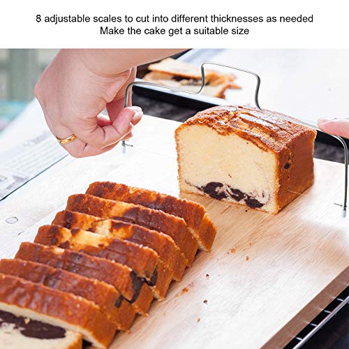 Oumefar Bow-Shaped 2pcs Double Wire Cake Cutter Bread Slicing Tool for Cheesecake for Restaurant