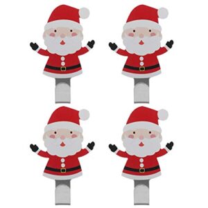 Cabilock 4Pcs Christmas Wall Hooks Santa Claus Metal Wall Hanger Christmas Wall Key Rack Holder Towel Coat Hooks for Door Bathrooms Key Robe Bag