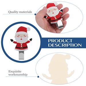 Cabilock 4Pcs Christmas Wall Hooks Santa Claus Metal Wall Hanger Christmas Wall Key Rack Holder Towel Coat Hooks for Door Bathrooms Key Robe Bag