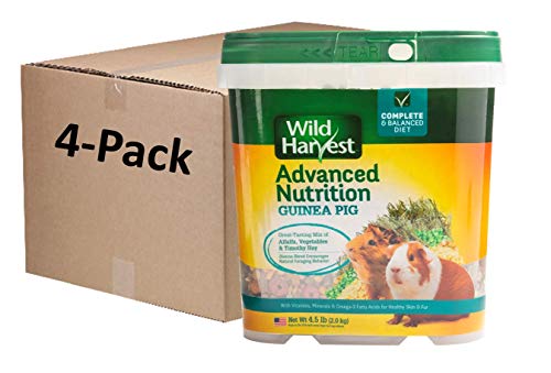 Wild Harvest Advanced Nutrition Guinea Pig 4.5 Pounds, Complete and Balanced Diet, Pack of 4