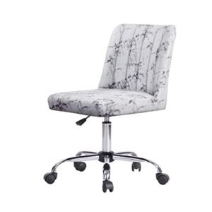 geniqua fabric office chair adjustable height casters computer task chair swivel home office, marble