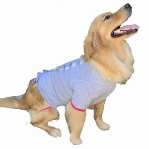 short sleeve shirt for dogs new! from pop for pets (large red) - better than the cone! popforpets cotton shirt for larger dogs. the most comfortable alternative for recovery!