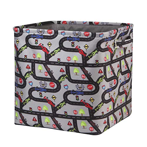 Awekris Foldable Storage Cube Bins Fabric Storage Basket [1-Pack] 12x12x12 inch Collapsible Storage Box Organizer with Handles for Cubby Shelf Nursery Home Closet Large