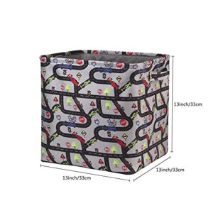 Awekris Foldable Storage Cube Bins Fabric Storage Basket [1-Pack] 12x12x12 inch Collapsible Storage Box Organizer with Handles for Cubby Shelf Nursery Home Closet Large