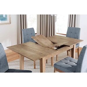 Progressive Furniture Badalona Butterfly Dining Table, 42" Leaf extends to 54" W x 30" D x 30" H, Light Oak