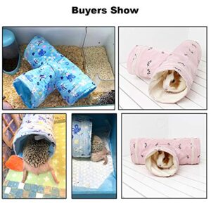 Amakunft Guinea Pig Tunnels and Tubes, Guinea Pig Hideaway Play Toy, Tunnel for Hedgehog, Hamster, Mice, Rats, Gerbil Rat, Squirrel (Pink)