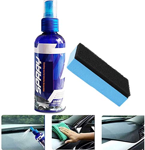 Biaoyun Anti Scratch 100ml Car Nano Ceramic Coating Agent Wax with Sponge,Fog-Free Deep Shine Slick Surface and Long-Lasting Protection