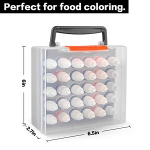 Food Coloring Bottle Storage Organizer Case Compatible with Cake Food Coloring Set, Food Grade Vibrant Liquid Dye Container Box Holds 30 Bottles (Box Only)