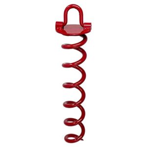 pet fit for life dog tie out stake - heavy duty yard stake for dogs with swivel ring for cable attachment - safe for dog or puppy in yard, park, camping or beach