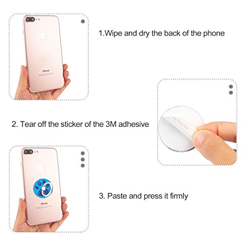 Bonoma Phone Ring Stand, 3 Pack Dog Paws 360 Degree Rotation Finger Grip Stand Holder Compatible with Smartphones and Tablets