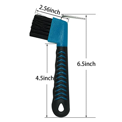 Weilan 2PCS Horse Hoof Pick Brush with Deluxe Soft GripTouch Rubber Handle,Partrade Hoofpick,Random Colors