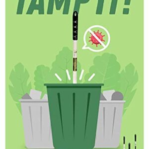 TAMP-IT Mighty Mini Manual Trash Compactor Frees Up Space in Bins, Receptacles, Dumpsters Reduce Trips to Dispose Trash Cost Effective (12" T- 7 1/2" D)