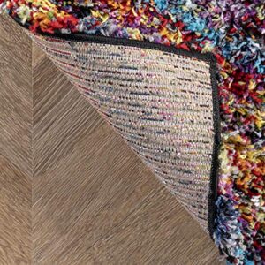 nuLOOM Ardelle Swirl Shag Runner Rug, 2' 6" x 6', Multi