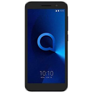 alcatel 1 (16gb) 5.0" full view display, removable battery, fm radio, dual sim gsm unlocked us & global 4g lte international version 5033e (bluish black) (renewed)