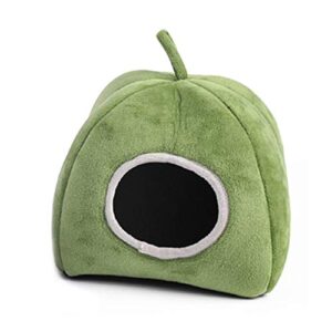 bbeart pet bed, small animal winter warm nest hamster sleeping bed hammock for squirrel hedgehog guinea pig (yurt green)