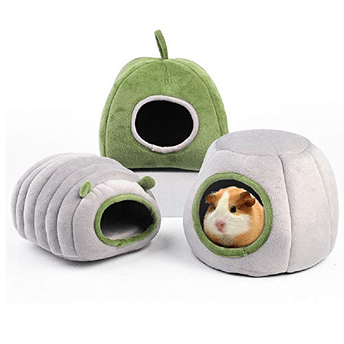 BBEART Pet Bed, Small Animal Winter Warm Nest Hamster Sleeping Bed Hammock for Squirrel Hedgehog Guinea Pig (Yurt Green)