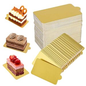 abnaok mini cake boards golden cardboard mousse cake base 100pcs cake paper board dissert plates circle patries cardboard cupcake base display dessert board grease (square cake base)