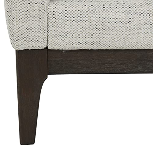 Amazon Brand – Rivet Contemporary Apartment Sofa with Wood Base, 76.8"W, Ivory