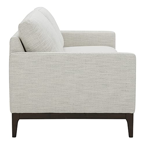 Amazon Brand – Rivet Contemporary Apartment Sofa with Wood Base, 76.8"W, Ivory