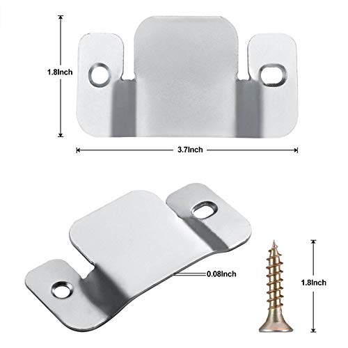 SONGTIY 4PCS Sectional Couch Connectors Furniture Connector, Premium Metal Sofa Interlocking Sofa Connector Bracket with Screws, Suitable for Loveseat