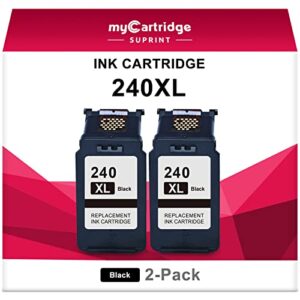 mycartridge suprint 240xl black ink cartridge remanufactured ink cartridge replacement for canon pg-240 xl 240xl pg240xl for pixma mg3620 mg3600 mg3520 mg3222 ts5120 ts5100 mx472 printer 240 xl black