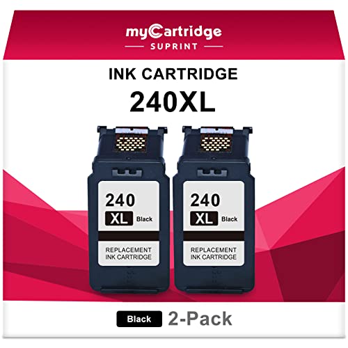 MYCARTRIDGE SUPRINT 240XL Black Ink Cartridge Remanufactured Ink Cartridge Replacement for Canon PG-240 XL 240XL PG240XL for PIXMA MG3620 MG3600 MG3520 MG3222 TS5120 TS5100 MX472 Printer 240 XL Black