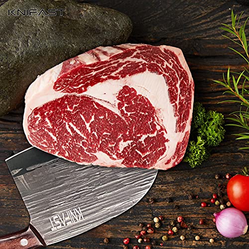 Handmade Forged Kitchen Butcher Knife Serbian Chef Knife Full Tang With Knife Stone Grinder