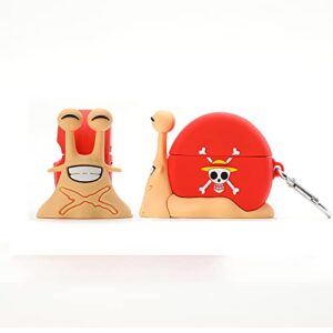 new 3d cute cartoon airpod case,compatible for airpod 1 & 2, stylish designer skin, very suitable teenagers, children, boys girls (lufi snails)