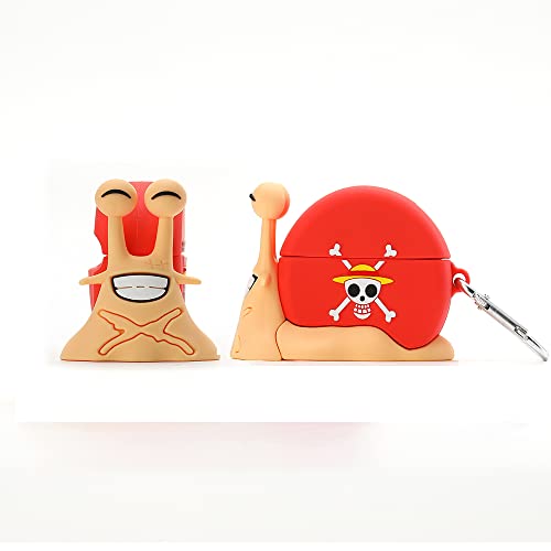 New 3D Cute Cartoon Airpod case,Compatible for Airpod 1 & 2, Stylish Designer Skin, Very Suitable Teenagers, Children, Boys Girls (lufi Snails)