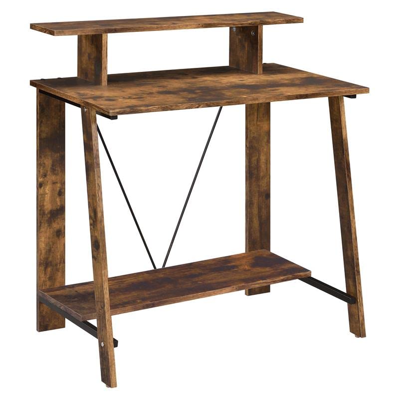 Acme Furniture Nypho Writing Desk, Rustic Oak and Black