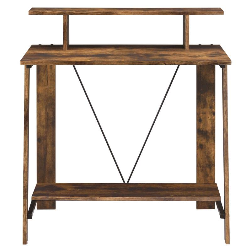 Acme Furniture Nypho Writing Desk, Rustic Oak and Black