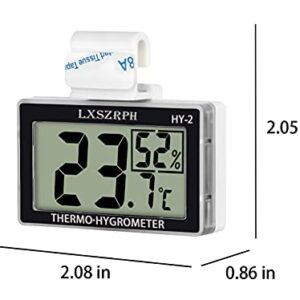 LXSZRPH Reptile Thermometer Hygrometer HD LCD Reptile Tank Digital Thermometer with Hook Temperature Humidity Meter Gauge for Reptile Tanks, Terrariums, Vivarium (2packs)