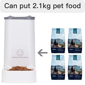 XhuangTech Pets Automatic Feeder Set, Cats Dogs Food Dispenser Self-Dispensing Bundle Station Device for Small Middle Large Pets Cats Dogs Kitten Puppy (Feeder)