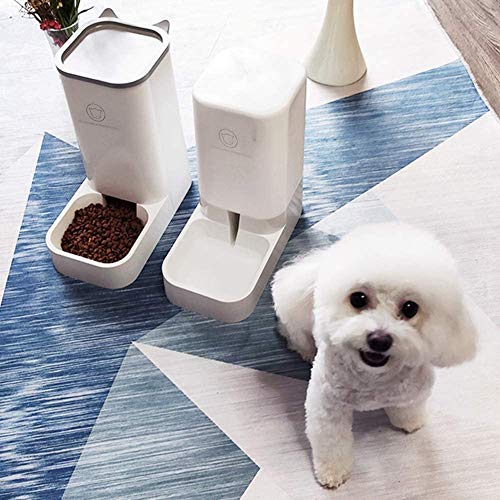 XhuangTech Pets Automatic Feeder Set, Cats Dogs Food Dispenser Self-Dispensing Bundle Station Device for Small Middle Large Pets Cats Dogs Kitten Puppy (Feeder)