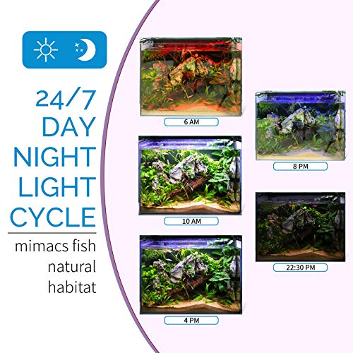 hygger Advanced Full Spectrum LED Aquarium Light with Timer 24/7 Lighting Cycle, Customize Mode 7 Colors 5 Intensity Planted Tank Light for 55~75 Gallon Fish Tank