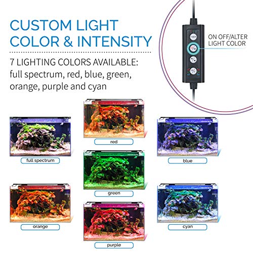 hygger Advanced Full Spectrum LED Aquarium Light with Timer 24/7 Lighting Cycle, Customize Mode 7 Colors 5 Intensity Planted Tank Light for 55~75 Gallon Fish Tank