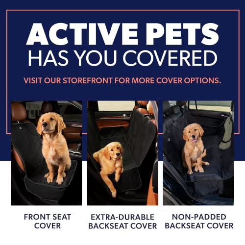 Active Pets Bench Dog Car Seat Cover for Back Seat, Waterproof Dog Seat Covers for Cars, Durable Scratch Proof Nonslip, Protector for Pet Fur & Mud, Washable Backseat Dog Cover for Cars Trucks & SUVs