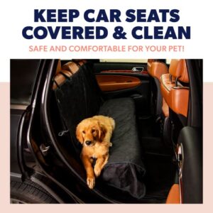 Active Pets Bench Dog Car Seat Cover for Back Seat, Waterproof Dog Seat Covers for Cars, Durable Scratch Proof Nonslip, Protector for Pet Fur & Mud, Washable Backseat Dog Cover for Cars Trucks & SUVs