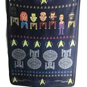 Surreal Entertainment Star Trek The Next Generation Fleece Softest Throw Blanket| Measures 60 x 45 Inches